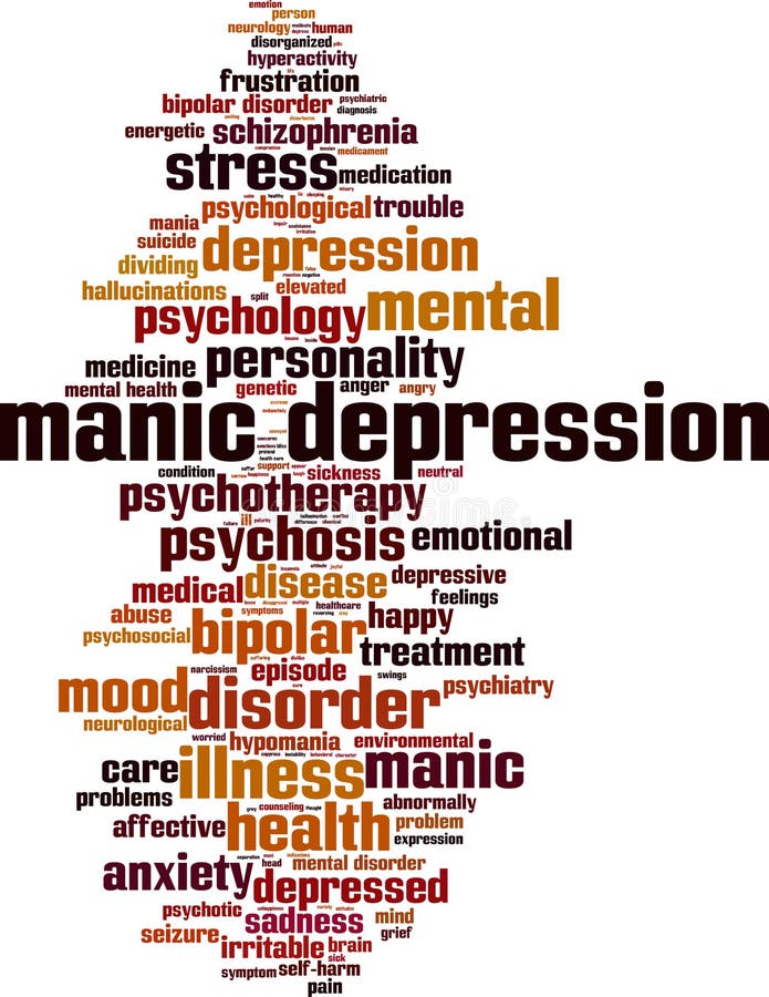 Manic Depression Word Cloud Stock Vector - Illustration of elevated ...