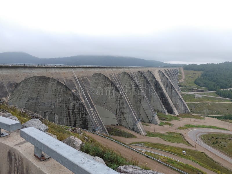 Manic 5 quebec canada stock image. Image of barrage - 233700343