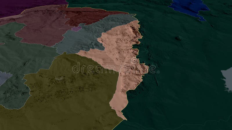 Manicaland, Zimbabwe - Highlighted. Administrative Stock Illustration ...