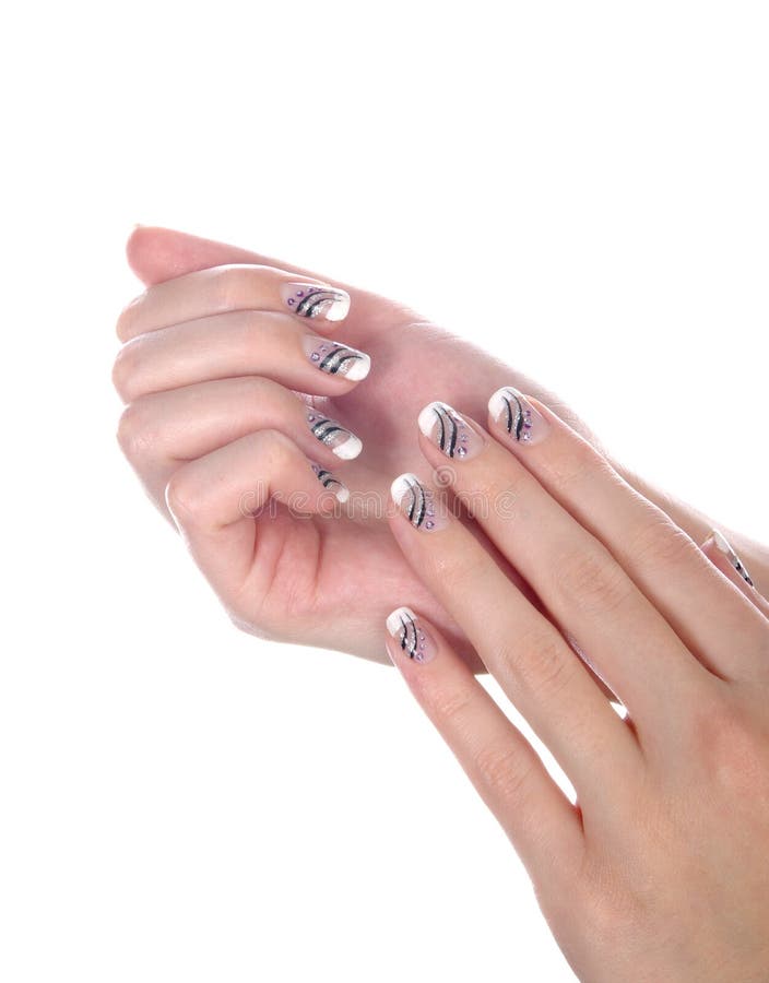 Manicure with balls stock photo. Image of blush, creativity - 9694164