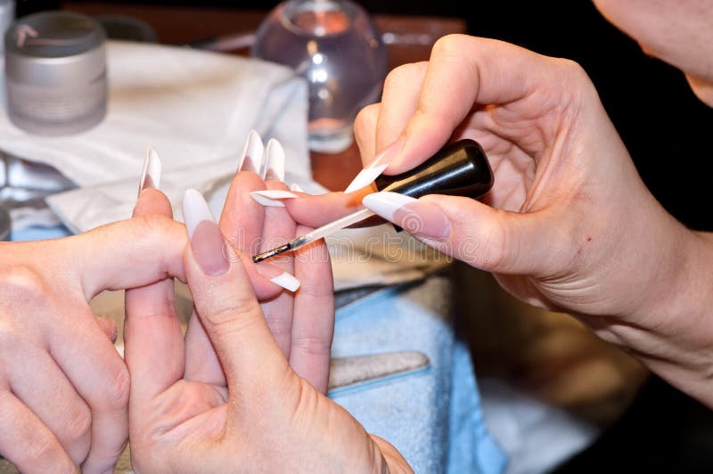 Woman cutting nails stock photo. Image of polish, manicure - 1343004