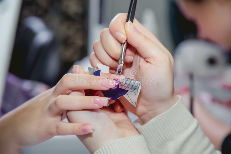 Manicure in a Beauty Salon, Master Class Stock Photo - Image of ...