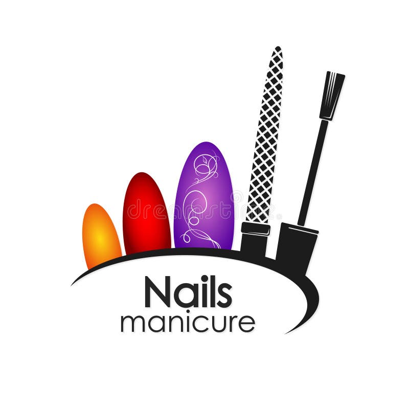 Nail symbol for manicure stock illustration. Illustration of beautiful ...