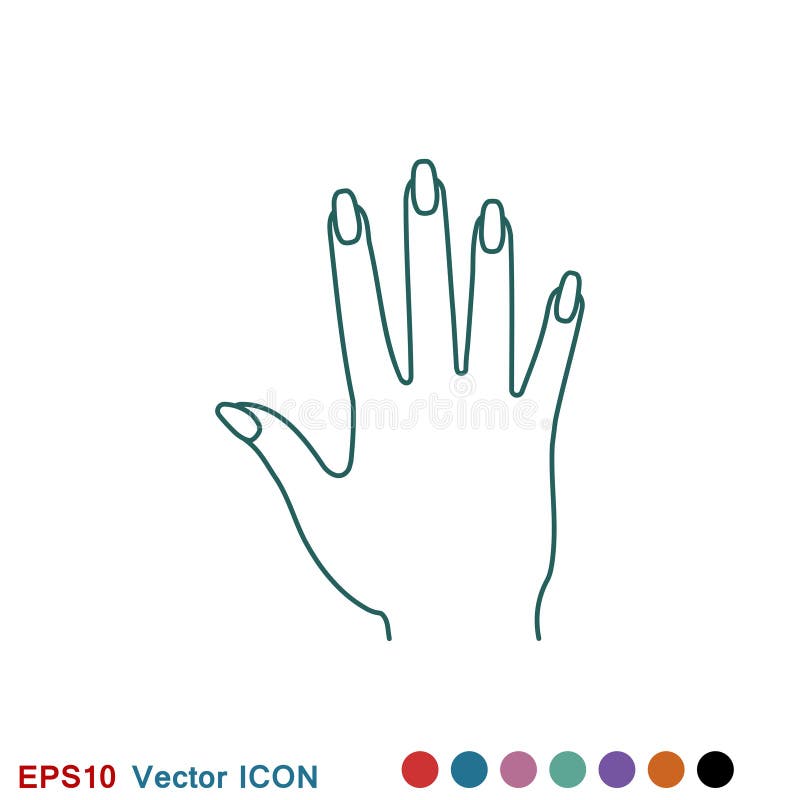 Manicure Icon Logo, Illustration, Sign Symbol for Design Stock ...