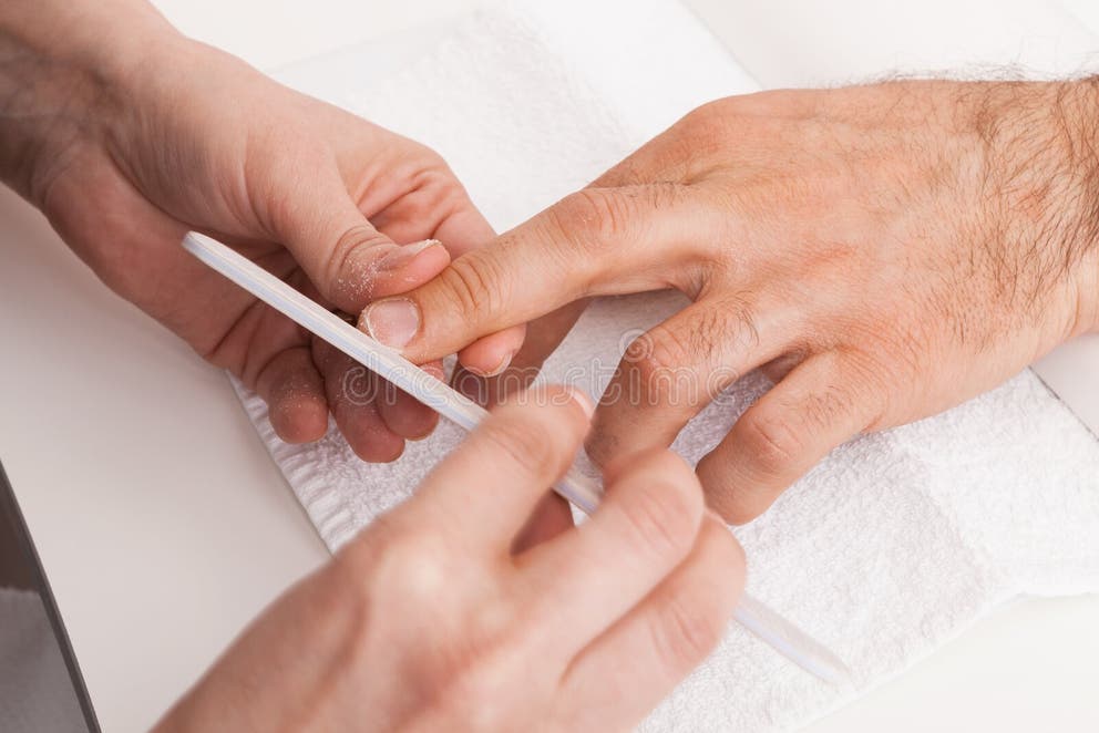 Manicure man stock image. Image of health, rasp, holding - 24491411