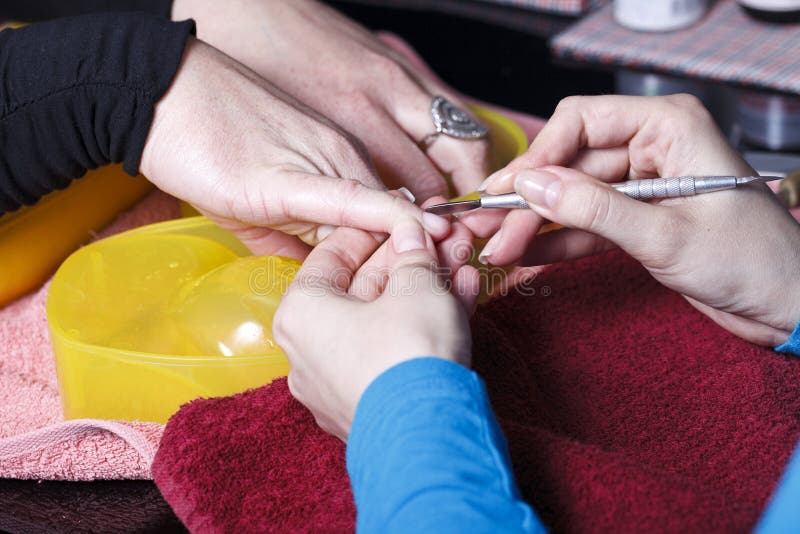 Manicure master at work stock photo. Image of cleaning - 54633996