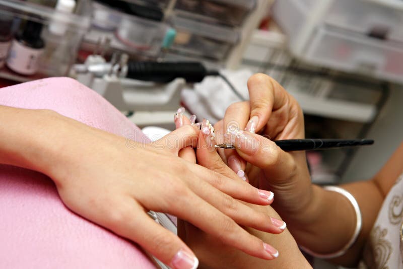 Manicure process stock image. Image of close, beautician - 22289587