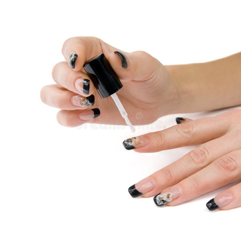 French manicure stock image. Image of isolated, cosmetics - 11555359