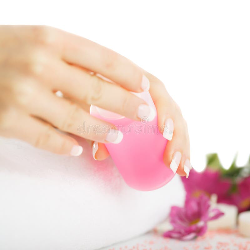 Manicure stock image. Image of beautician, copy, polish - 44535387