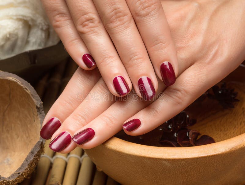 Manicure in the salon spa stock photo. Image of body - 42907574