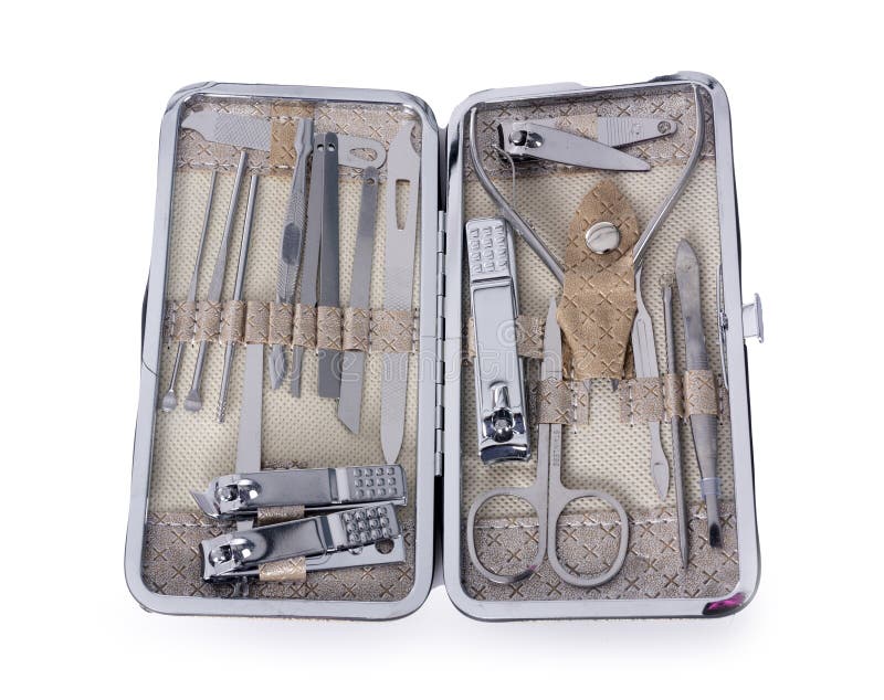 Manicure set in studio stock image. Image of object - 343549343