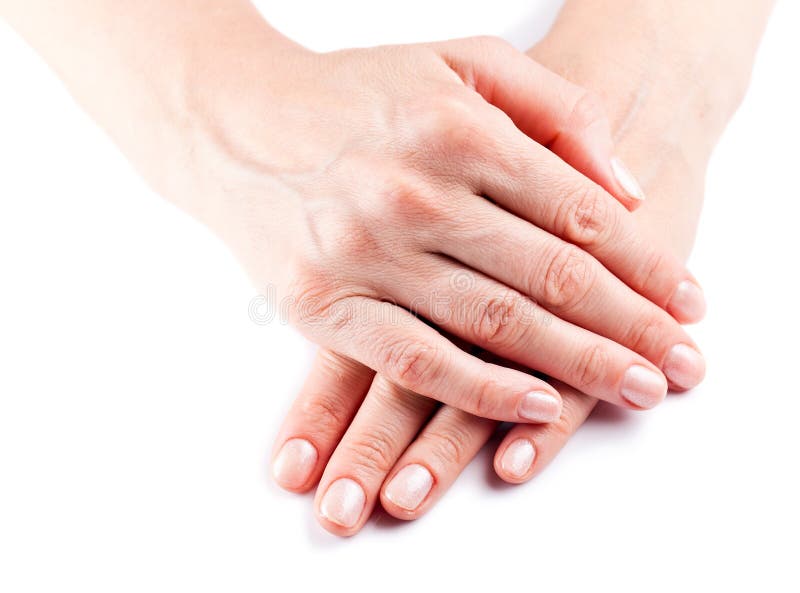 Manicure on short nails stock photo. Image of closeup - 39559202