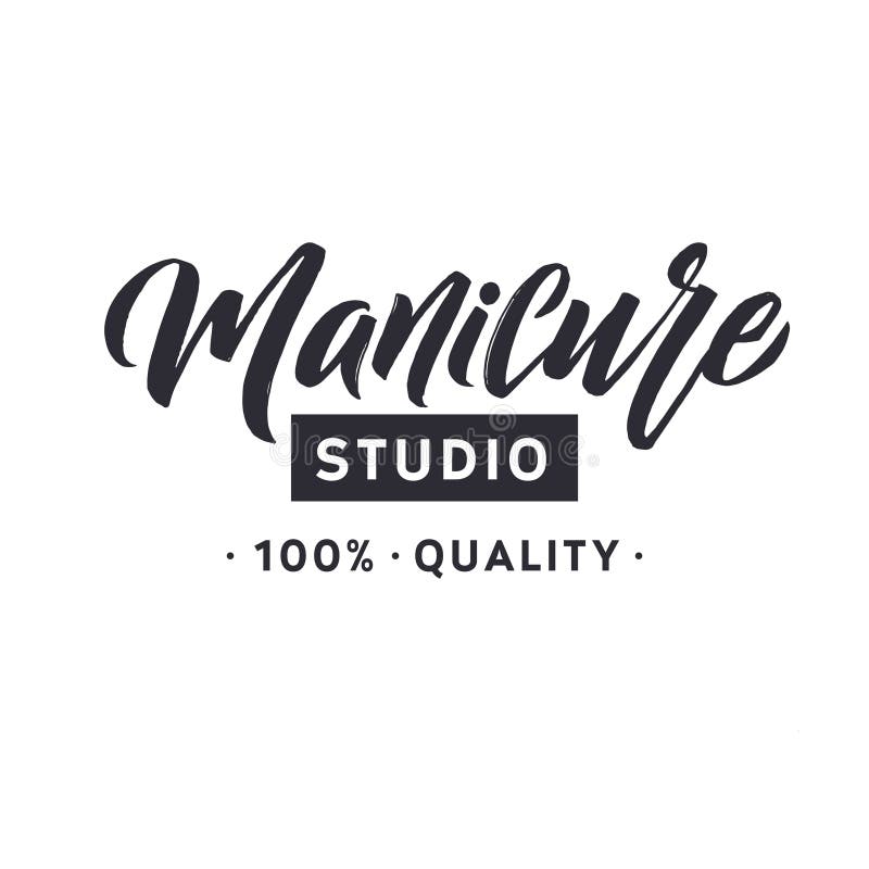 Manicure Studio. Nail Master Logo Beauty Vector Lettering. Custom ...