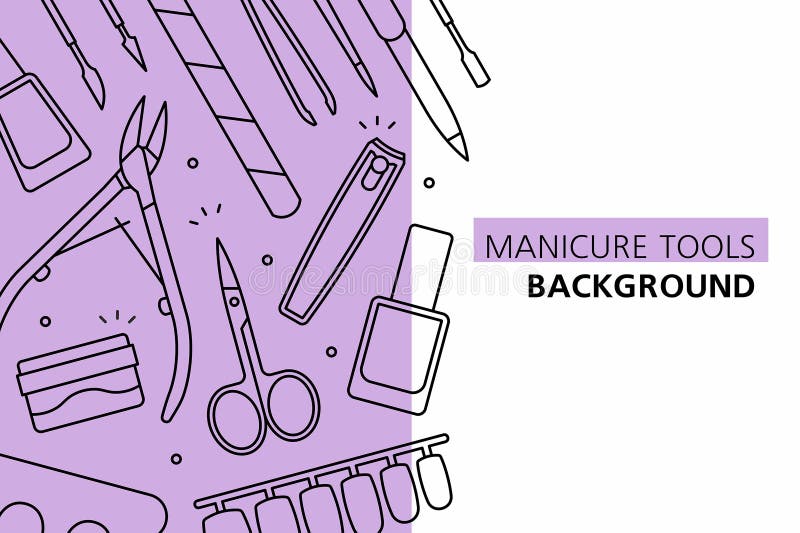 Manicure Tools Seamless Pattern Stock Vector - Illustration of ...