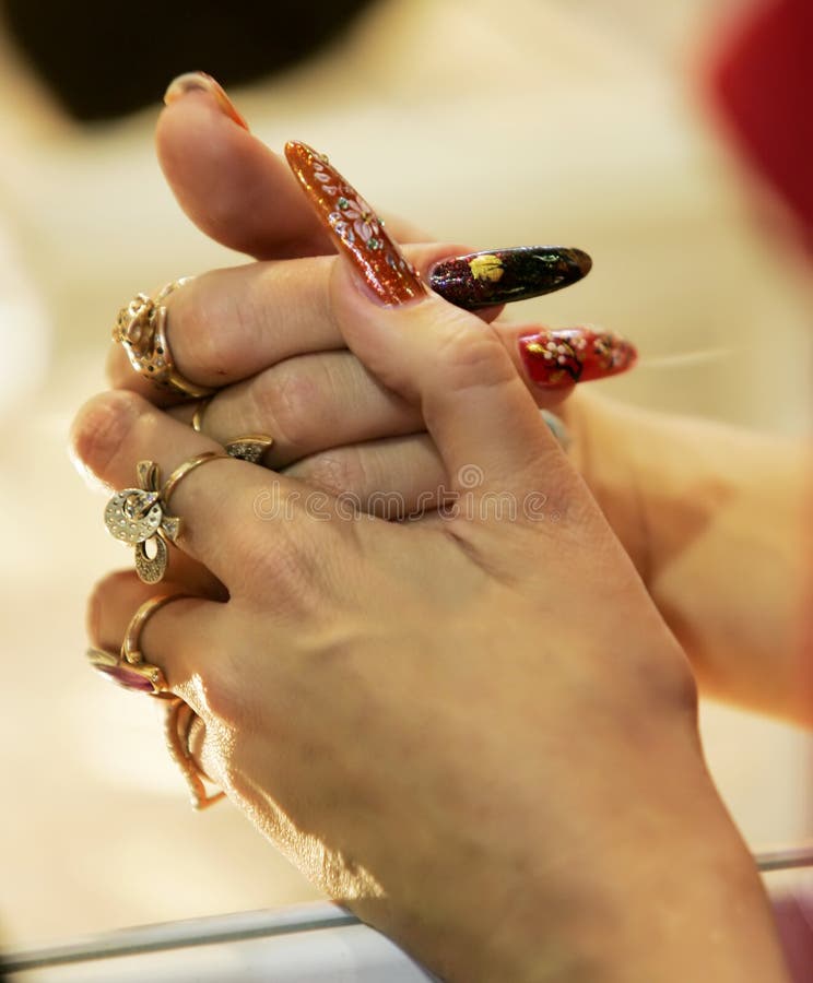 Manicure women hand stock image. Image of fashion, thumb - 45415613