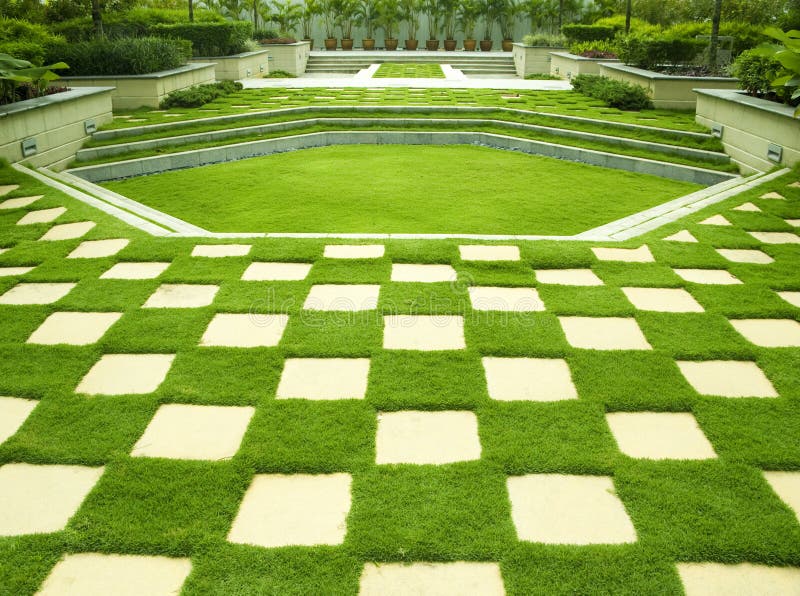 Manicured lawn stock image. Image of floor, landscape - 15905527
