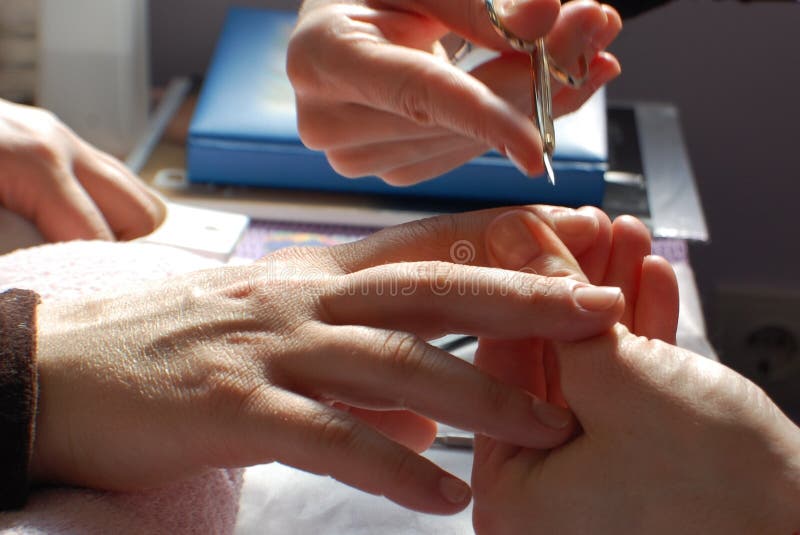Manicurist Cutting Cuticles Stock Photo - Image of macro, closer: 33532220