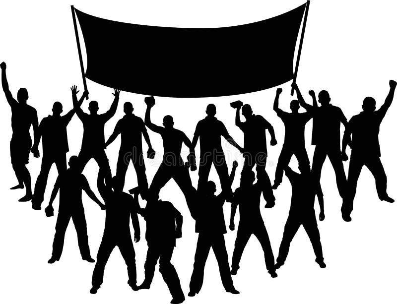 Manifestation illustration de vecteur. Illustration du opposition ...