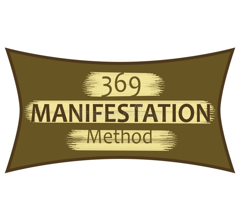 369 Manifestation Method Text Power of Design . Stock Illustration ...