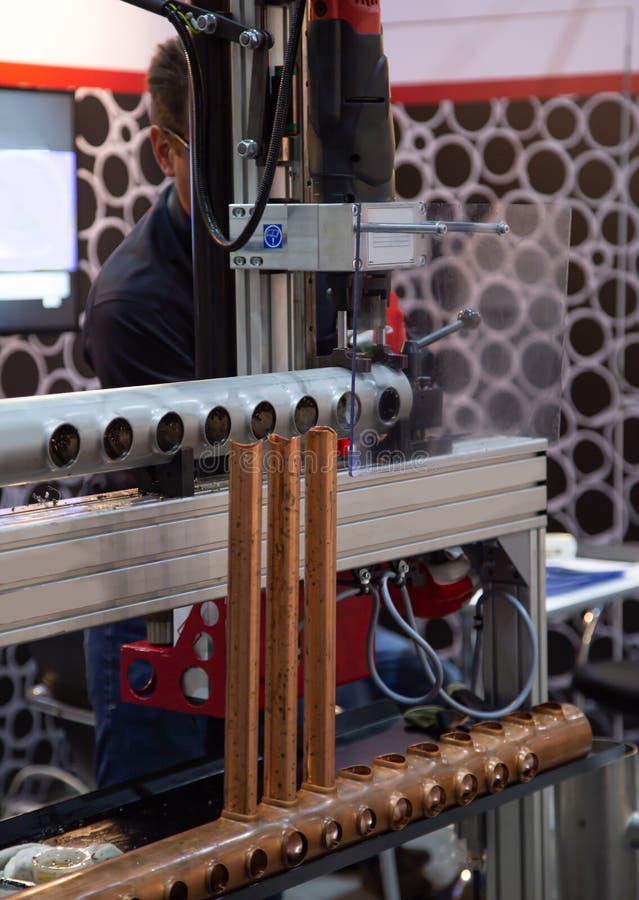 Manifold Fabricating Machine Stock Image - Image of manufacturing ...