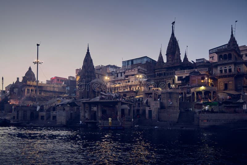 Manikarnika Ghat Cremation Ground Varanasi India Stock Photos - Free ...