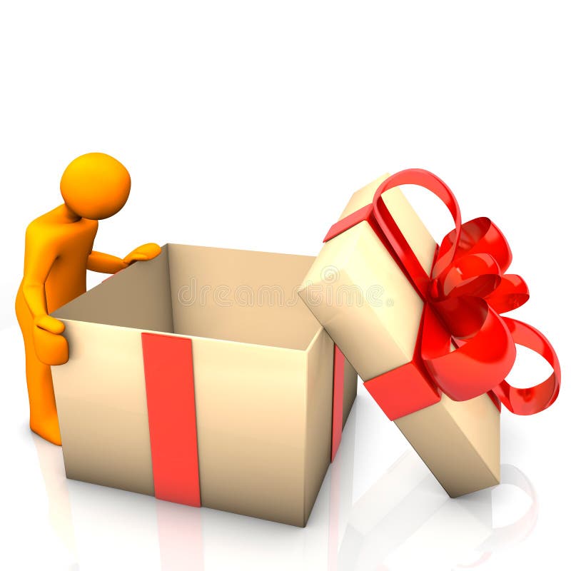 Manikin Empty Gift stock illustration. Illustration of xmas - 30964567