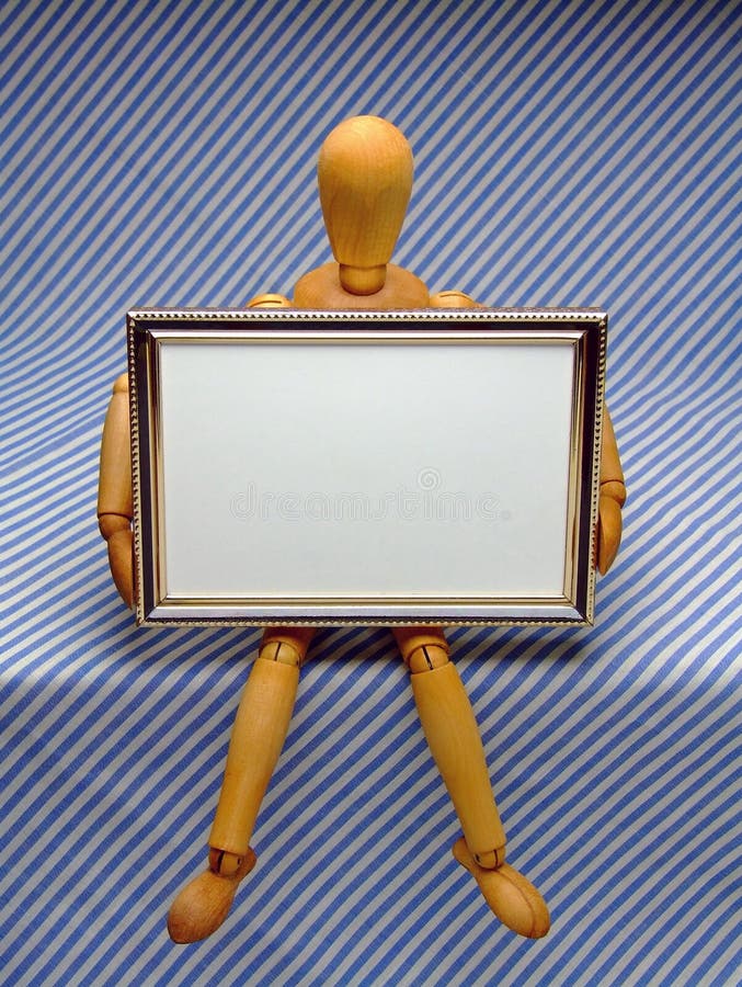 Manikin with Frame /a stock photo. Image of holding, hold - 4236578