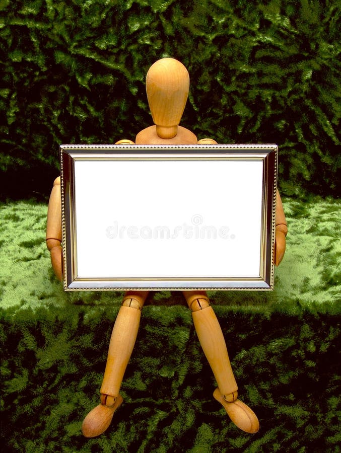 Manikin with Frame /B stock image. Image of note, posed - 4236589