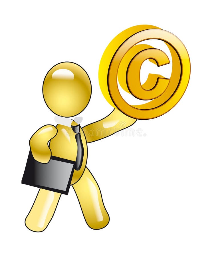 A Manikin Holds Character of Copyright Stock Illustration ...