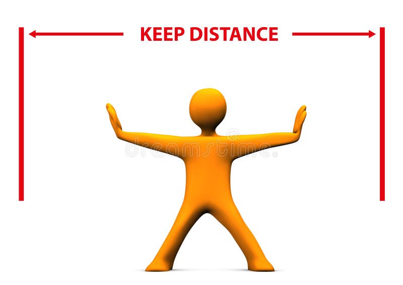 Manikin Keep Distance stock illustration. Illustration of driving ...