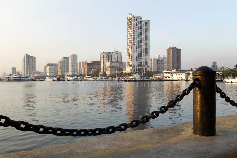 Manila Bay, Harbour Square, Philippines Stock Image - Image of ...