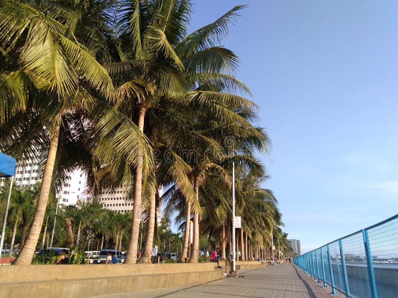 Manila Baywalk City Skyline Luzon Philippines Stock Photo - Image of ...