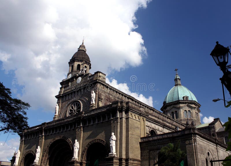 Manila Cathedral stock photo. Image of cathedral, building - 19651258