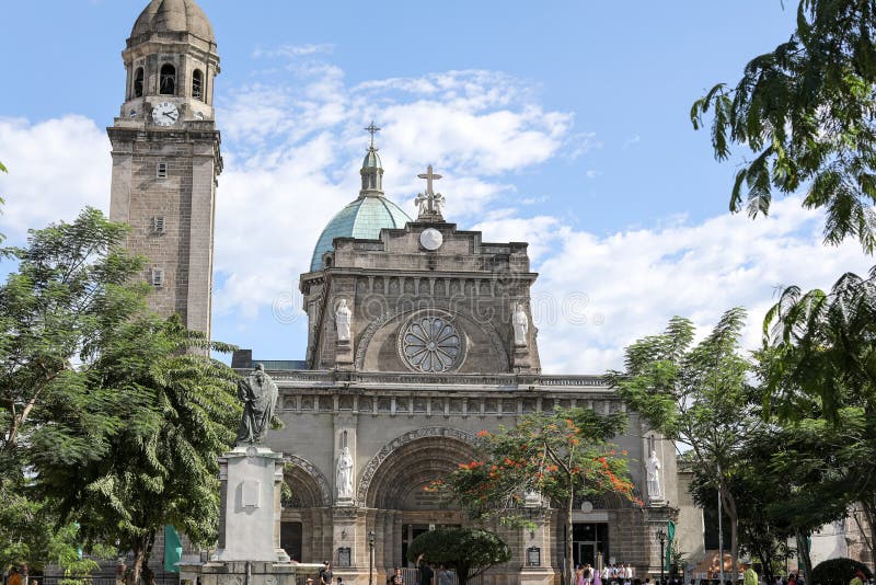 Manila Cathedral editorial stock photo. Image of historical - 83317263