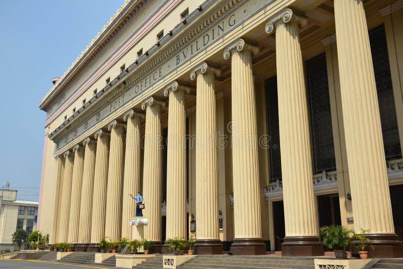 Manila Central Post Office or Also Known As Post Office Building Facade ...