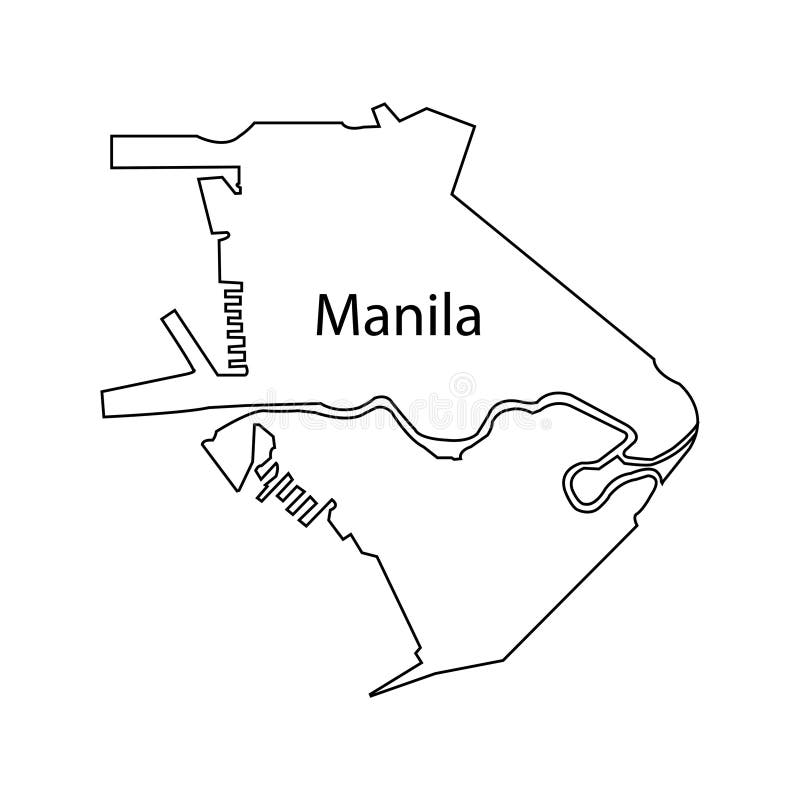 Manila City Map Stock Illustrations – 528 Manila City Map Stock ...
