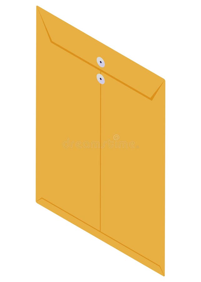 Manila Envelope Isolated Icon Stock Illustration - Illustration of mail ...