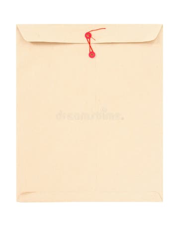 Manila Envelope with String Stock Image - Image of mail, background ...