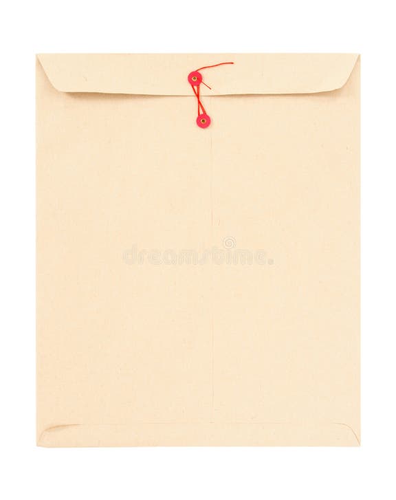 Manila Envelope with String Stock Image - Image of mail, background ...