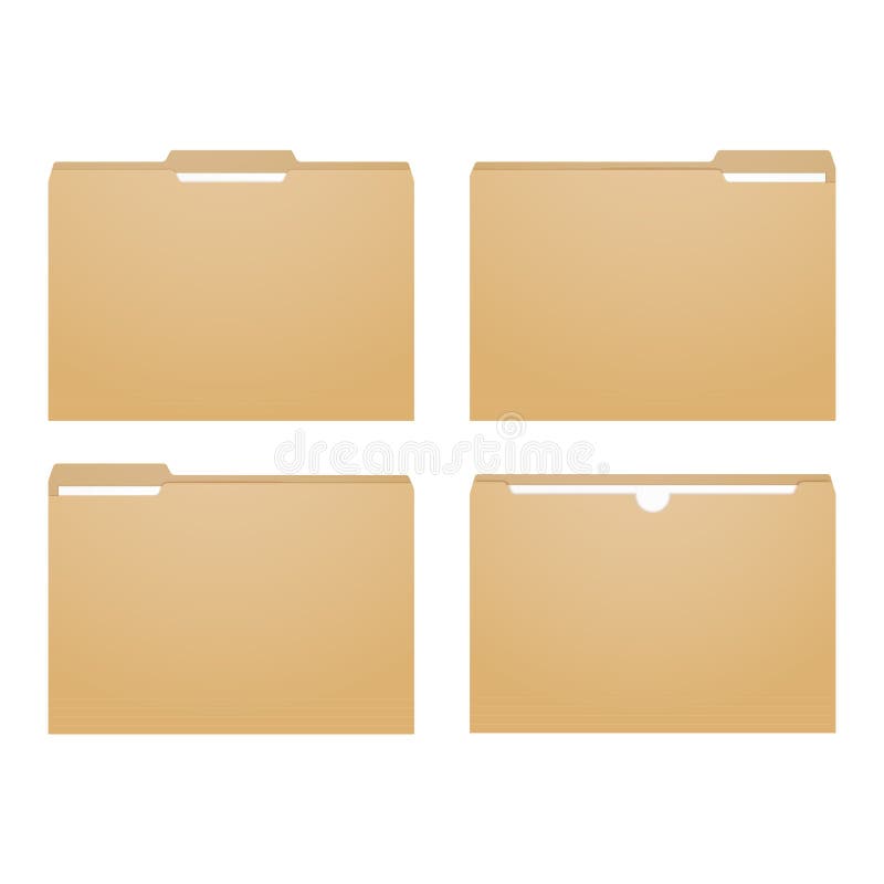 Manila File Folder Stamped With Confidential Stock Vector ...