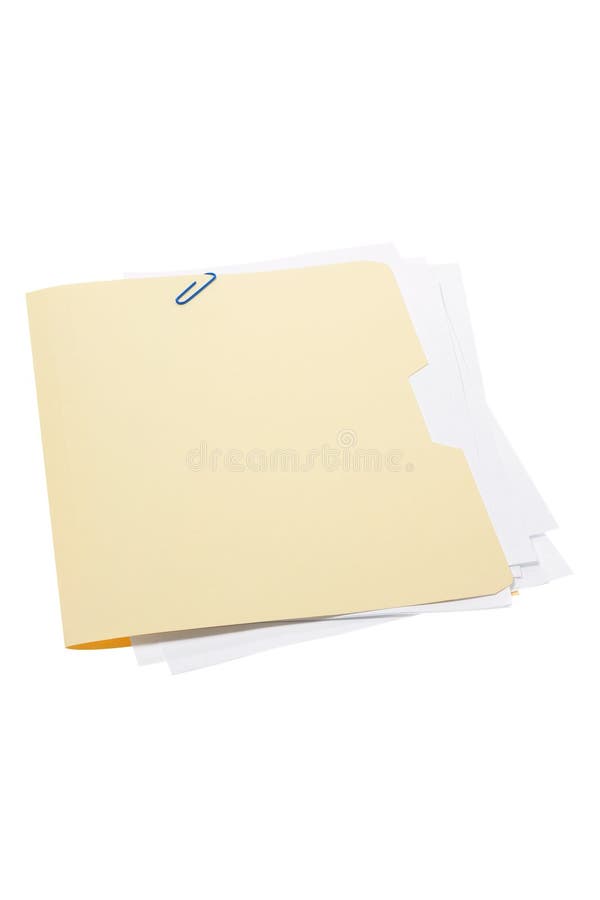 Manila Folder and Paper Clip Stock Photo - Image of crime, manila: 1298244