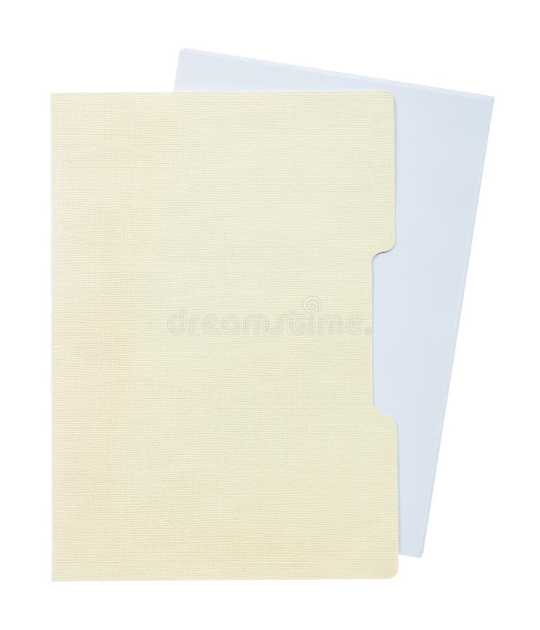 Manila Folder Blank Paper Isolated on White Stock Photo - Image of ...