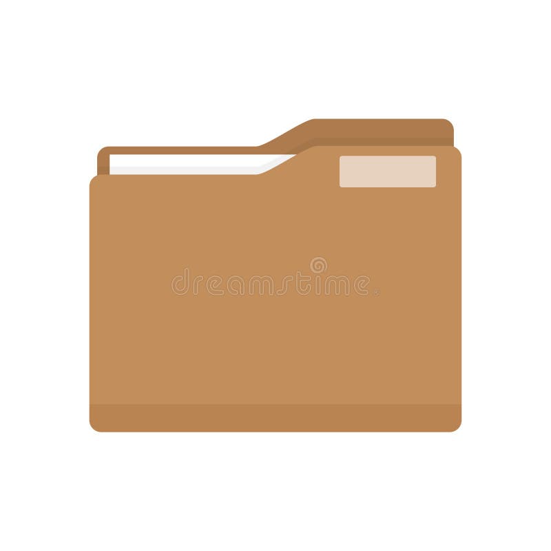 Manila Folder with Document Stock Vector - Illustration of archive ...