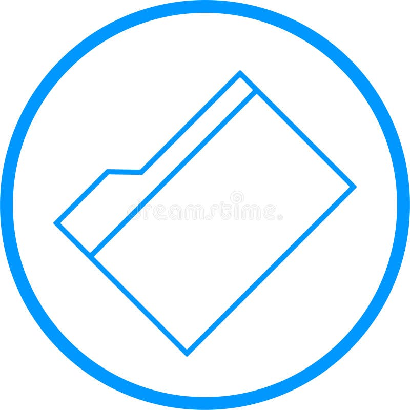 Manila Folder Vector Line Icon Stock Vector - Illustration of isolated ...