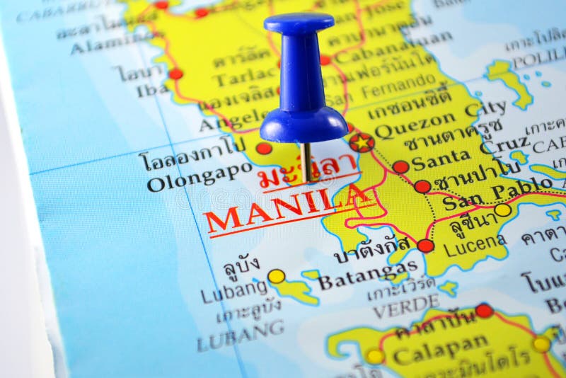 Manila map stock image. Image of geography, design, destination - 45932553