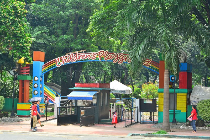 Childrens Playground Gate Facade in Manila, Philippines Editorial Photo ...