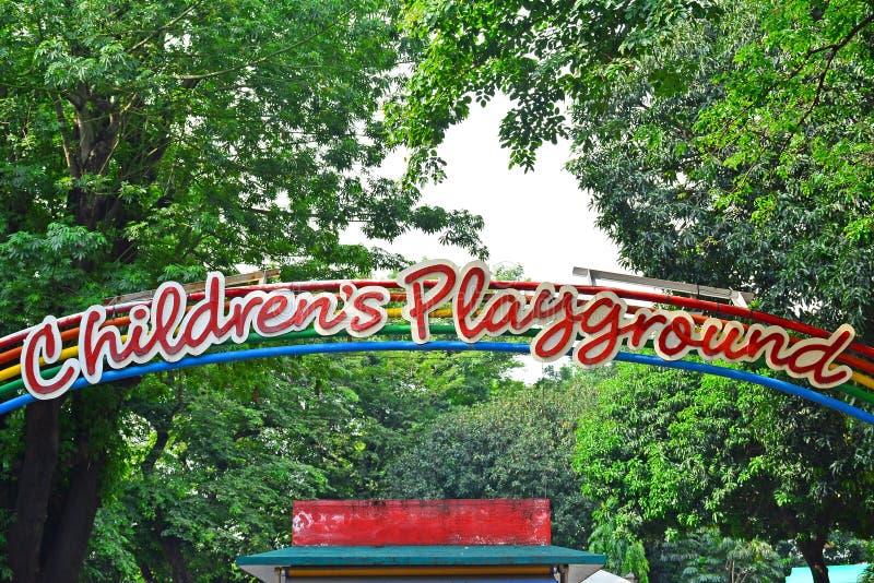 Childrens Playground Gate Facade in Manila, Philippines Editorial Stock ...