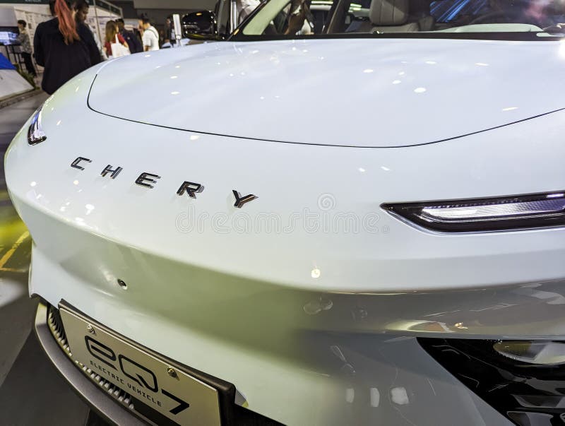 Manila, Philippine - a Chery EQ-7 Electric Compact Crossover SUV at an ...
