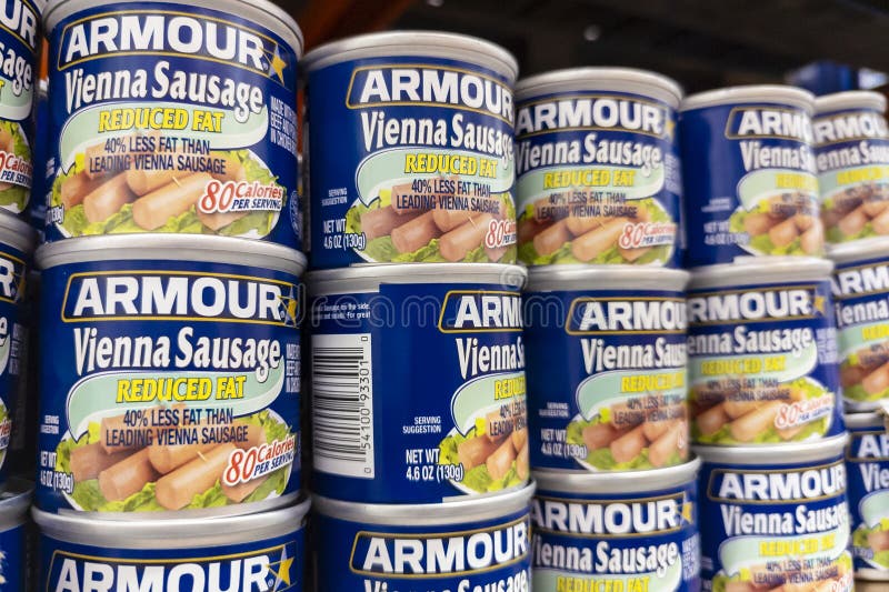 Manila, Philippines - Armour Canned Vienna Sausages for Sale at a ... Manila, Philippines - Armour Canned Vienna Sausages for Sale at a ...