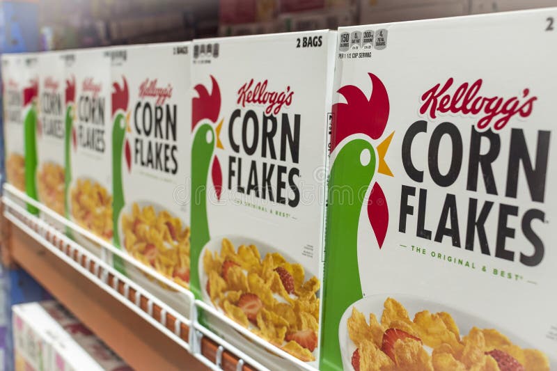 Supermarket Cornflakes and Other Cereal Products Editorial Stock Photo ...